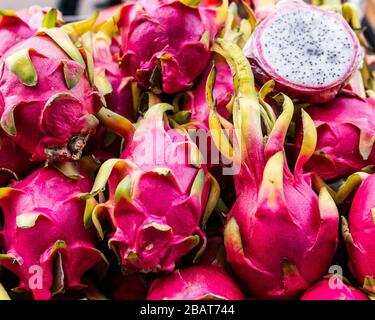 A sliced dragon fruit in New York on Thursday, September 29, 2022 ...