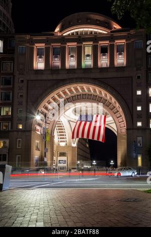 The American national flag at Rowes Wharf, Boston MA Stock Photo - Alamy