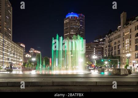 A Colorful Fountain in Boston City Stock Photo - Alamy