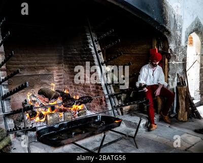 A medieval spit roast Stock Photo: 20304917 - Alamy