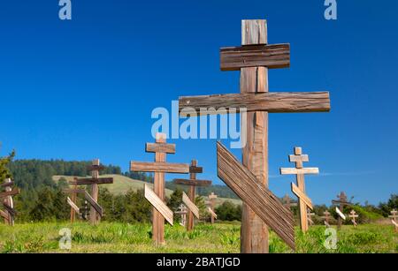 Fort Ross, Historic Russian fort at Fort Ross State Park, California ...