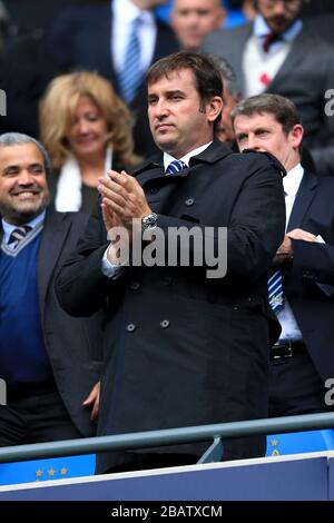 Manchester City chief executive officer Ferran Soriano (left) and board ...