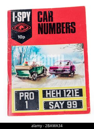I-Spy Car Numbers book published in 1972 with filled in pages of number ...