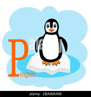 Letter P is for Penguin cartoon alphabet Stock Vector Image & Art - Alamy