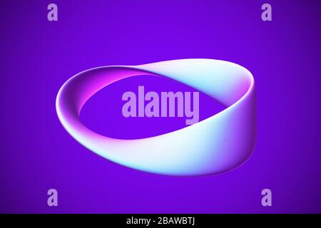 3D blue Moebius strip isolated on blue background Stock Vector Image ...