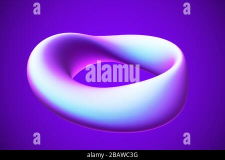 3D blue Moebius strip isolated on blue background Stock Vector Image ...