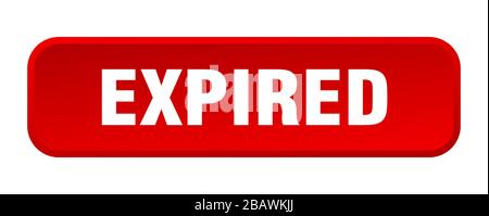expired button. expired square red push button Stock Vector Image & Art ...