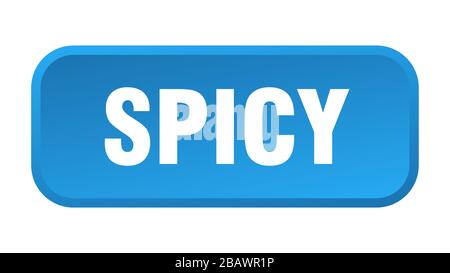 spicy button. spicy square blue push button Stock Vector Image & Art - Alamy