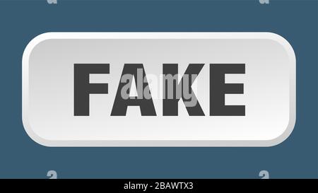 fake button. fake square 3d push button Stock Vector Image & Art - Alamy