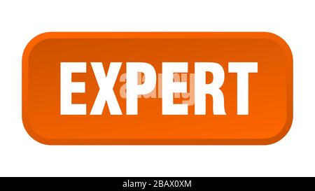 expert button. expert square 3d push button Stock Vector Image & Art - Alamy