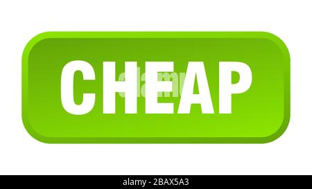 cheap button. cheap square 3d push button Stock Vector Image & Art - Alamy