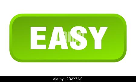 easy button. easy square 3d push button Stock Vector Image & Art - Alamy