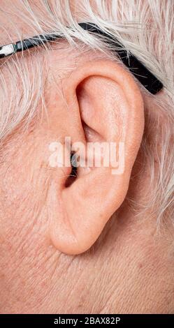 human ear detail macro close-up Stock Photo - Alamy