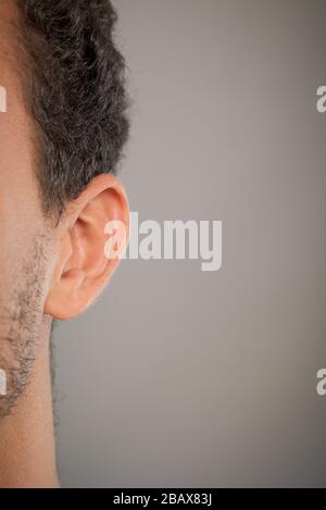 human ear macro detail close-up shot Stock Photo - Alamy