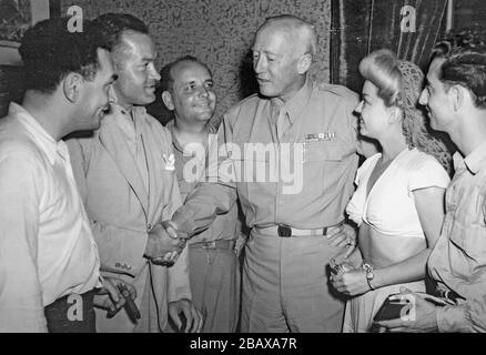 English: General George S. Patton in command of US forces on Sicily ...