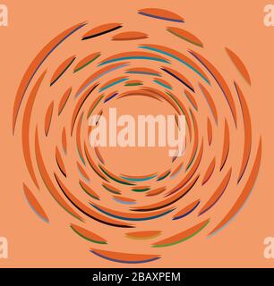 multi-color curly, coil, gyration volute shape. twine vortex rotating ...