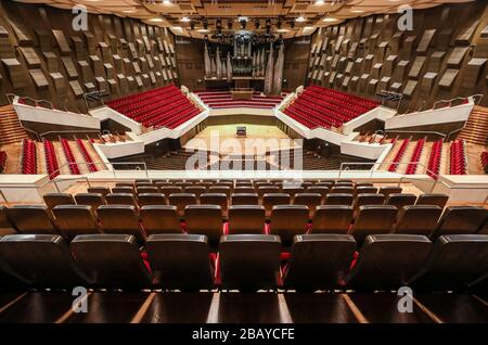 Leipzig, Germany. 27th Mar, 2020. View of the seats in the empty Great ...