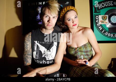 Bobby Alt, Alaina Beaton (aka Porcelain Black) and others backstage ...