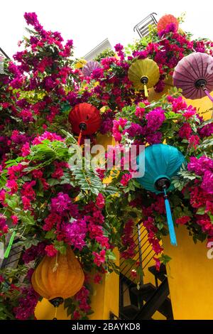 A low angle shot of a decorative colorful dragon sculpture in Tha ...