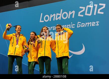 (L-R) Australia's Ellie Cole, Maddison Elliott, Katherine Downie and ...