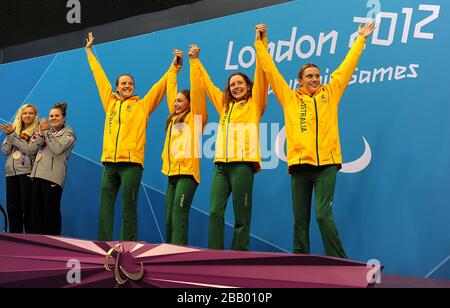 (L-R) Australia's Ellie Cole, Maddison Elliott, Katherine Downie and ...