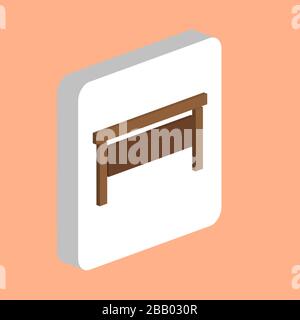 Desk Simple vector icon. Illustration symbol design template for web ...