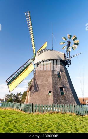 Windmill on Amrum in Germany Stock Photo - Alamy
