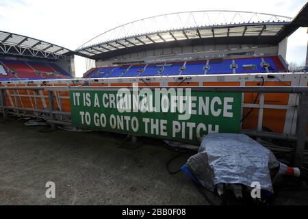 A general view inside of DW Stadium, home of Wigan Warriors ahead of ...
