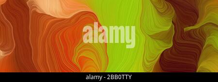 golden rod, yellow green and saddle brown colored contemporary art ...