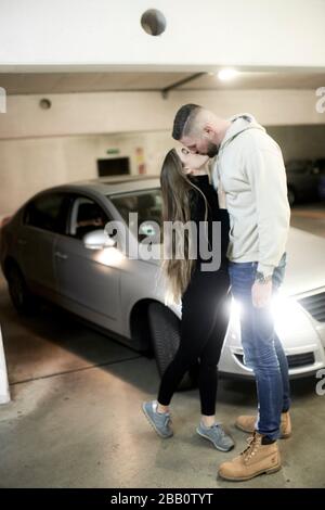 Couple Making Out in Car Stock Photo - Alamy
