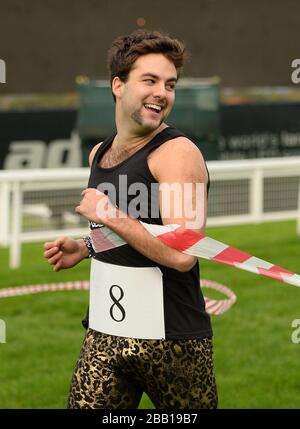 Toby Phillips (centre) comes home to win the Mo Bro Derby during ...
