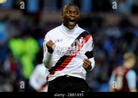 Bournemouth's Tokelo Rantie celebrates scoring their first goal of the ...