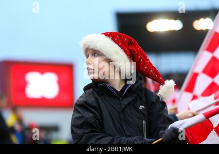 Stoke City's young flag bearers during the Sky Bet Championship match ...