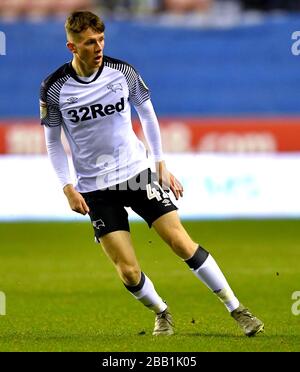 Derby County's Max Bird in action during the Sky Bet Championship match ...