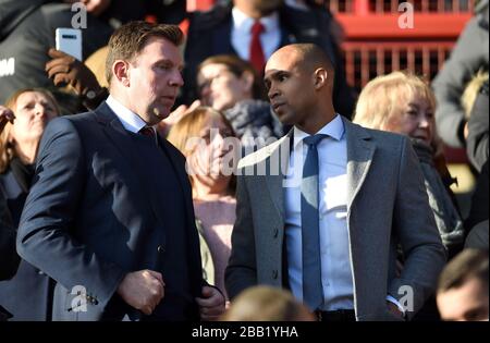 Charlton Athletic head of recruitment Steve Gallen (left) with ...