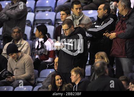 Fulham fans in the stands before the Premier League match at Craven ...