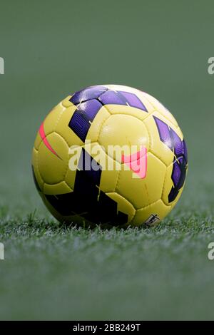Close view of the Premier League ball during the pre-season friendly ...