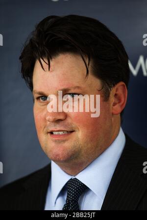 Paul Messara, trainer of Ortensia after winning The Coolmore Nunthorpe ...