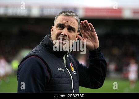 Cheltenham Town's Manager Michael Duff Stock Photo - Alamy