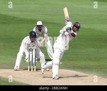Surrey's Arun Harinath in action against Nottinghamshire Stock Photo ...