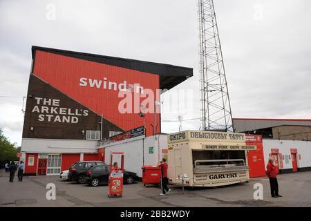 General view of The Arkell's Stand at the County Ground Stock Photo - Alamy