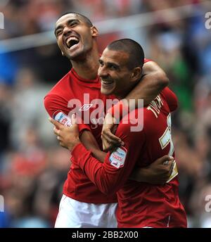 Nottingham Forest's Marcus Tudgay celebrates his second goal against ...