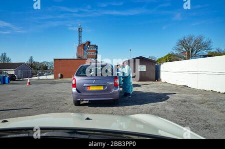 Isle of Man TT Grandstand pits and start finish Douglas on the isle of ...