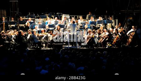 Concert performed by the Royal Philharmonic orchestra in Royal Albert ...