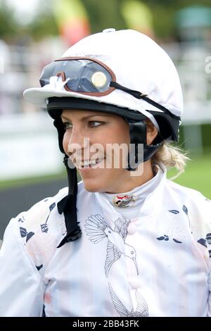 Horseracing presenter Emma Spencer after competing in the Magnolia Cup ...