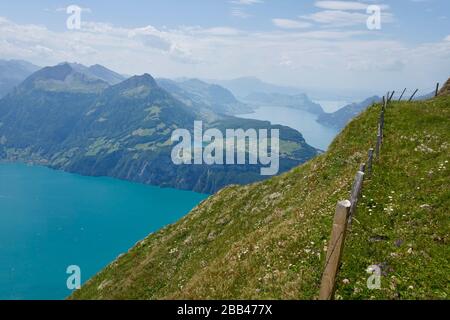 Ride walk from Fronalpstock to Stoos in Switzerland Stock Photo - Alamy