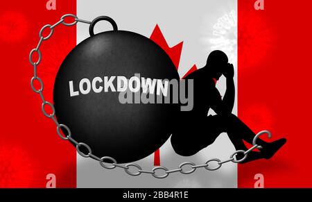 Canada lockdown preventing coronavirus pandemic and outbreak. Covid 19 ...