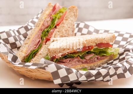 A deli style rosemary ham sandwich Stock Photo - Alamy