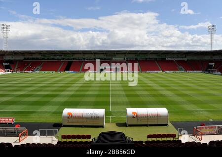 A view of the Keepmoat Stadium, home to Doncaster Rovers Stock Photo ...