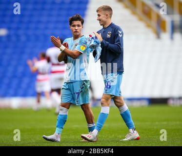 Coventry City's Josh Eccles, Coventry City's Callum Doyle and ...